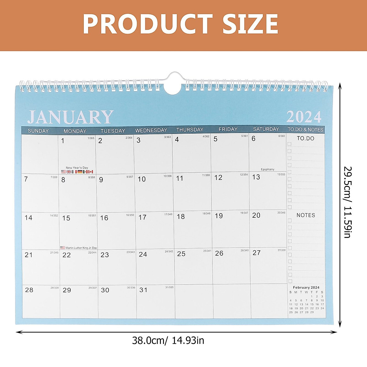 NUOBESTY Desktop Calendar 2024 Calendar Appointment Hanging Calendar Daily Use Calendar for Office 2024 Wall Calendar Wall Calendars Sturdy Calendar Desk Calendar Dating Small Wall Calendar