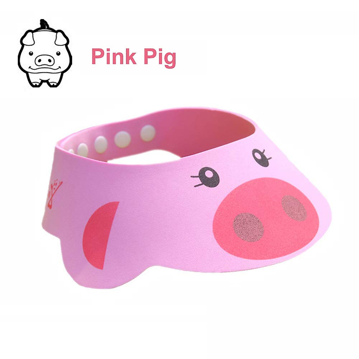 3PCS Baby Shower Bathing Cap Cartoon Frog Pig Bear Shampoo Hat Protection Bathing Visor Cap with Four Gear Adjustments By Rely2016