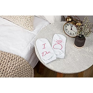 Monkey Stix Wedding Gift Socks Bride Dress Bachelorette Gifts, Novelty Wedding Accessories Groom Gift Bridal Shower Newlyweds Engagement Party 2 Pairs Mr. Mrs.