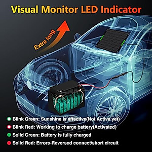 20W 12V Solar Battery Charger Pro, Portable 12 Volt Solar Panel Car Trickle Charger & Maintainer Built-in MPPT Charge Controller + 3-Stages Charging for Boat Marine RV Car Trailer Snowmobile
