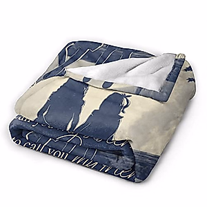 Maylian Fleece Blanket to My Sister Best Friend Bestie Printed Quilts Blanket Positive Encourage Flannel Blanket Gifts (40 * 50 inch,2)
