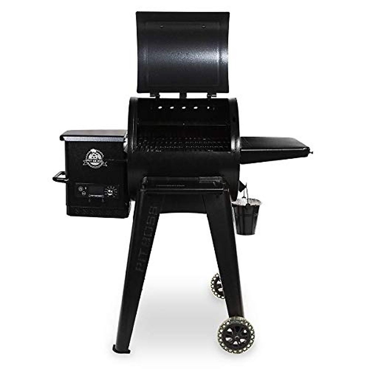 PIT BOSS PB550G Wood Pellet Grill with Cover and Folding Front Shelf Included, 550 sq. inch, Black