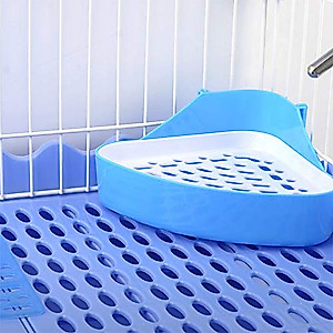 Small Litter Box Guinea Pig Litter Tray Ferret Potty Training Corner Litter Pan Cage Cleaner Litter Scooper for Chinchillas Drawf Rabbits