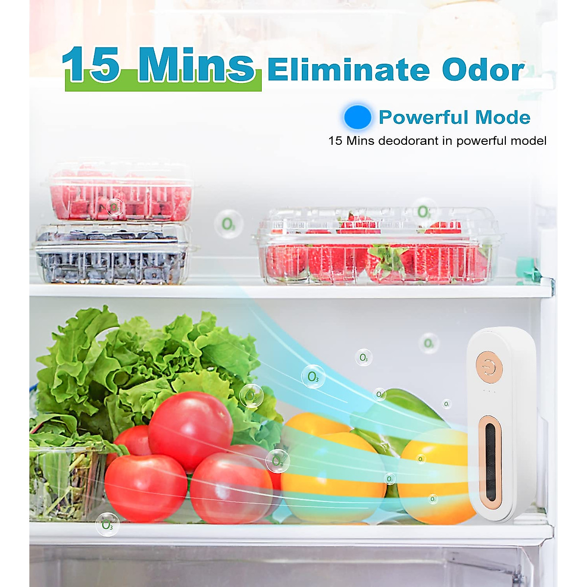 NEWEST [4 in 1] Fridge Deodorizer - Refrigerator Air Freshener Reusable Fridgerator Deodorizer Odor Eliminator Outperforms Baking Soda for Fridge and Freezer & Bamboo Charcoal Air Purifying Bags