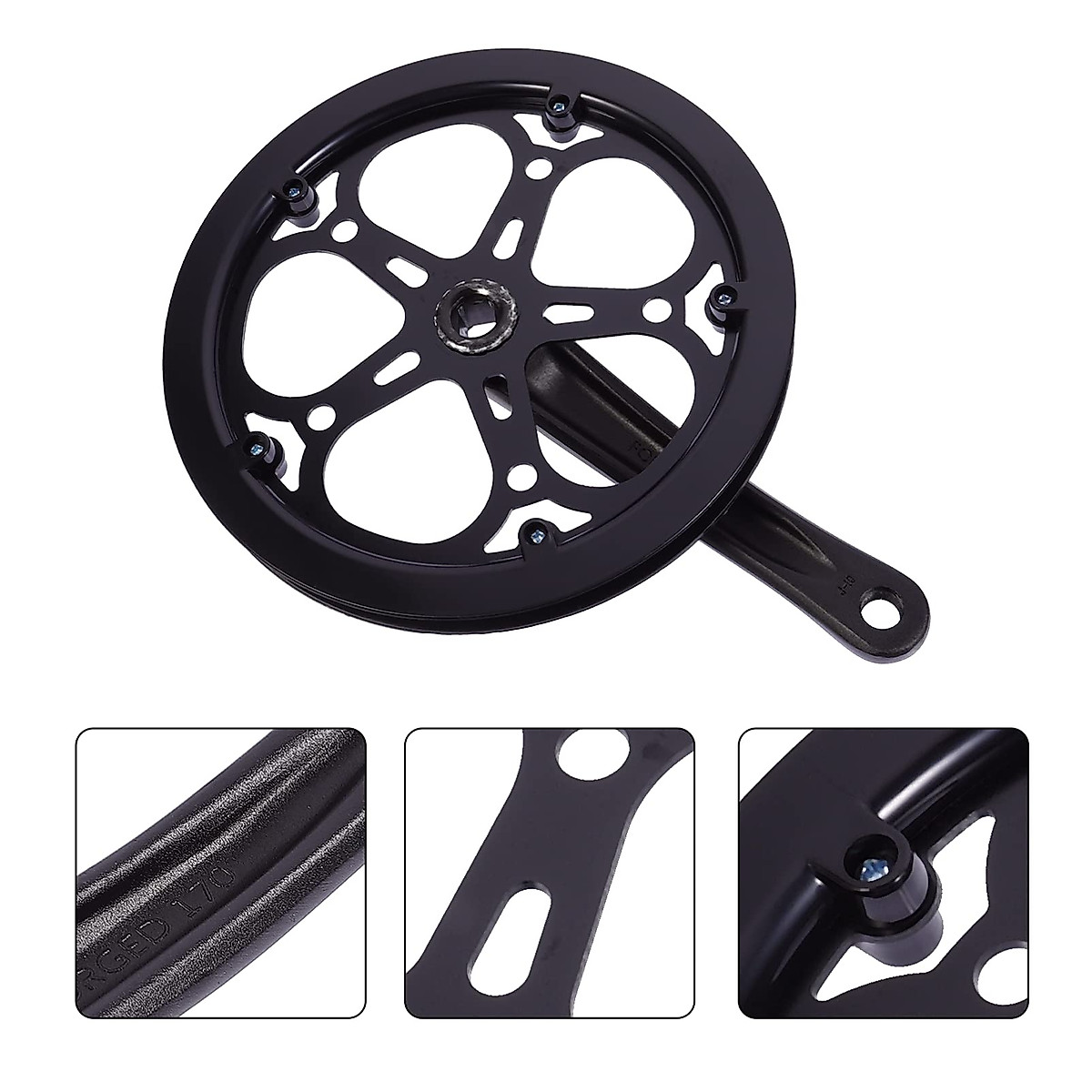 BESPORTBLE Single Crankset MTB Crankset 52T 170mm Crank Arm Mountain Bike Crankset for Single Bike, Road Bicycle, Fixed Gear