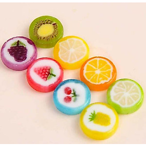 Fruit Slices Candy - Hard Candy Bulk 1 lb Bag of Individually Wrapped Small Candy Fruit Slices (approx. 113 pcs) Hard Candies Assortment - Great for Candy Buffet - Office Candy - Treat Bags