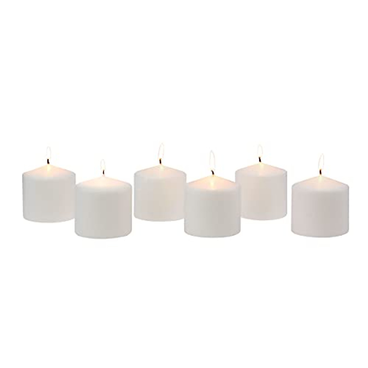 Stonebriar 18 Hour Long Burning Unscented Pillar Candles, 3x3, White , Pack of 6