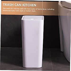 COLLBATH Small Bathroom Trash Can with Lid Plastic Waste Basket for Kitchen Office and Bedroom Compact Design for Bag Replacement Ideal for Home Use