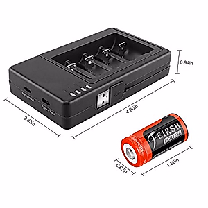 8 Pack Batteries and Charger, 3.7V Batteries for Arlo Wireless Security Cameras VMC3030 VMK3200 VMS3330 3430 3530 and Flashlights