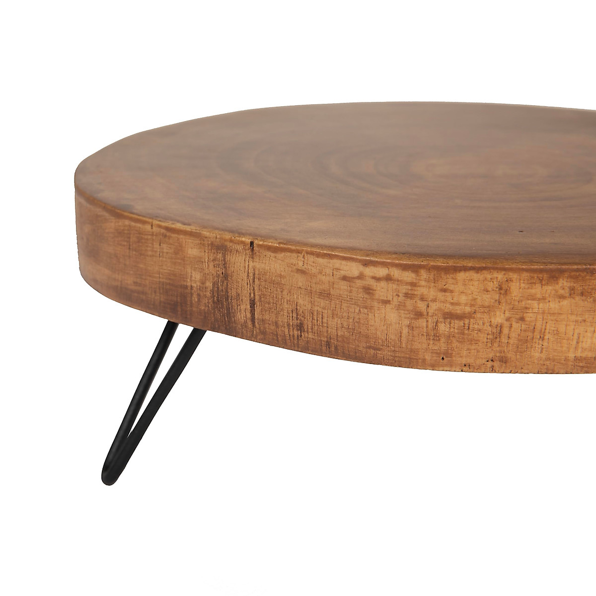 Creative Co-Op Decorative Paulownia Wood Pedestal, Dark Brown