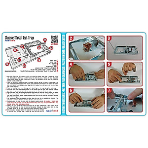 made2catch Pack of 2 Classic Metal Rat Traps Fully Galvanized - Rat Traps That Work - Strong and Humane Snap Rat Trap - Reusable Rat Trap - 2 Traps