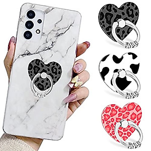 Bonoma Cell Phone Ring Holder Stand Finger Rings Grip,3 Pack Universal Leopard Print Phone Finger Ring Holder,360 Degree Rotation Finger Ring Kickstand Compatible with All Smartphones