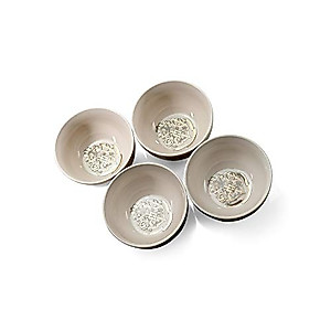 Harry Potter Hogwarts Emblem White & Grey Ceramic Bowl Collection | Featuring The Hogwarts School Crest | Set of 4 Identical Bowls