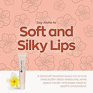 Hanalei - Cruelty-Free Treatment for Chapped Lips - Extreme Dry Lip Moisturizer - Overnight Lip Balm for Cracked Lips - Made with Kukui Oil, Shea Butter, Grapeseed Oil - Clear Formula -Full Size(15g)