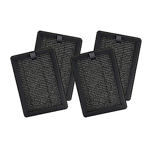 PUREBURG Replacement True HEPA Filters Compatible with PUURVSAS (HM669A) / ROVACS (RV60) Air Purifiers,H13 4-Stage Filtration Activated carbon 2-IN-1 Air Clean Dust VOCs, 4-Pack