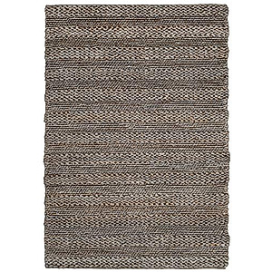 SAFAVIEH Natural Fiber Collection Accent Rug - 4' x 6', Beige, Handmade Braided Woven Jute, Ideal for High Traffic Areas in Entryway, Living Room, Bedroom (NF212B)