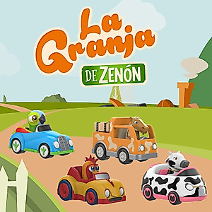 TOYMAKER La Granja De Zenon Kids Car Bartolito Chicken Toys Push and Go Cars Toys Lorito Pepe Bird Toys Friction Powered Inertia Cars for Toddlers 1-3 Birthday for Girls Boys