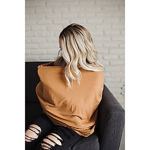 Copper Pearl Multi-Use Cover: Car Seat Covers, Nursing Cover, and Stroller Cover for Sun - Stretchy Fabric, All-Season Use, Stylish Designs, Easy Access for Moms - Camel