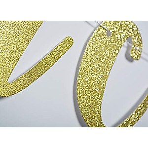 The Best is Yet to Come Banner for Bridal Shower, Engagement, Wedding, Pregnancy Announcement, Graduation Party Decorations Pre-assembled Home Garland Hanging Sign(Gold Glitter)