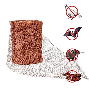 Copper Mesh - 5" X 49" Rodent Mesh, Sturdy Pure Copper Stuff-fit Wire Mesh for Gap Copper Blocker Fill Fabric, Double Layer Copper Fabric Wool Hole Filler Used for Garden, Decor and House