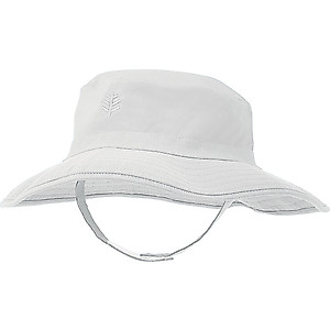 Coolibar UPF 50+ Baby Splashy Bucket Hat - Sun Protective (2-3T- White)