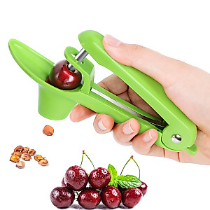 EWPJDK Cherry Pitter Tool Pit Remover Heavy-Duty Stainless Steel Olive Pitter Tool for Making Cherry Jam (Black)