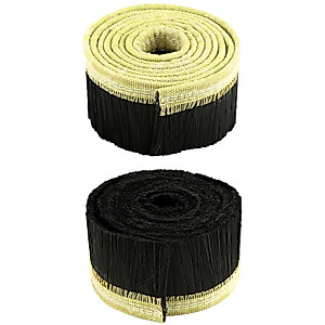 QWORK CNC Vacuum Brush, 70MM x 2M Vacuum Cleaner Engraving Machine Dust Shoe Brush Dust Cover for CNC Router Spindle Motor, Black