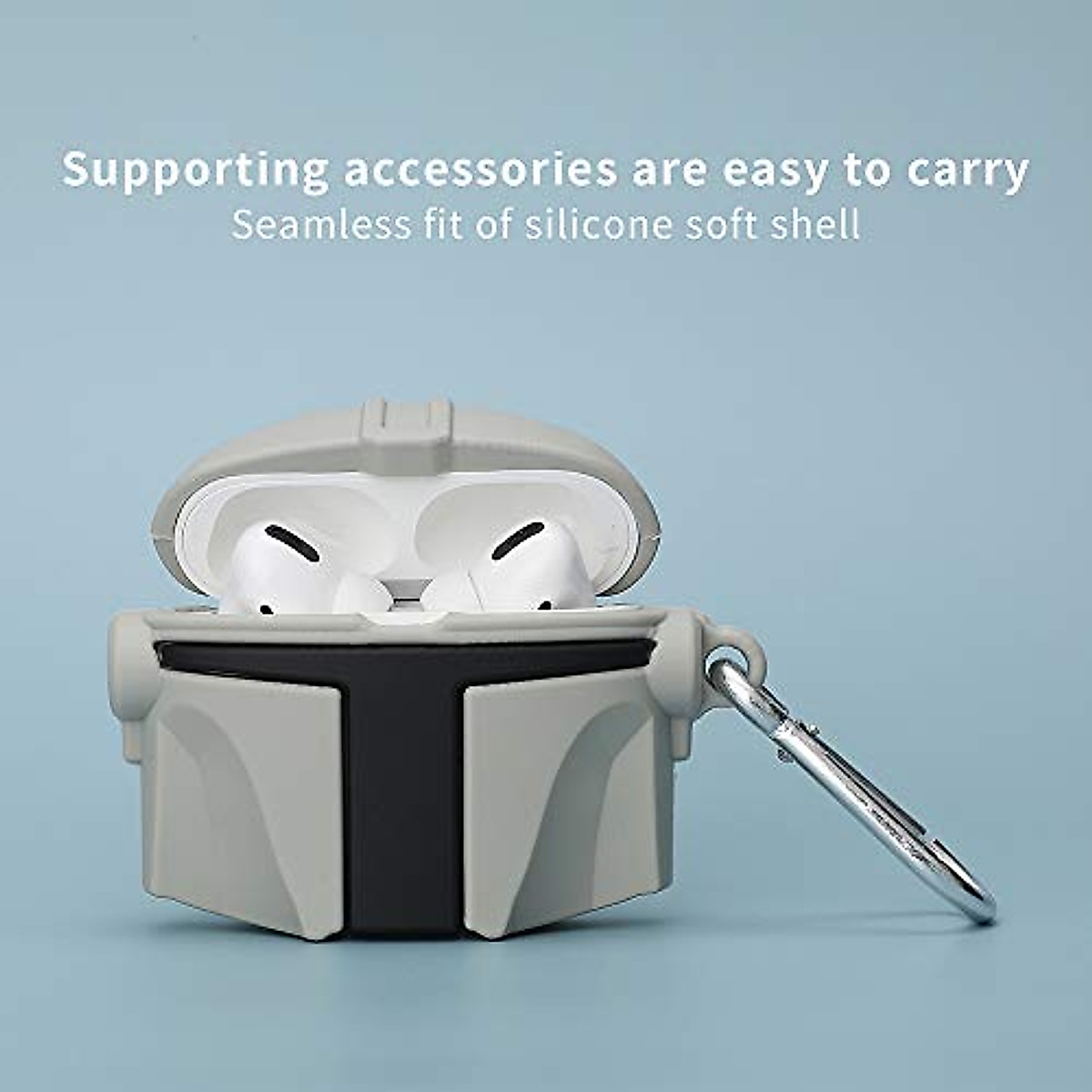 Compatible with Airpod Pro Case Cover, 3D Popular and Cute Silicone Design，Soft Silicone Portable&Shockproof Airpod Case，for Apple Airpod Pro Charging Case (Helmet Pro)