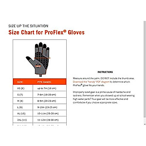 Ergodyne ProFlex 812 Work Glove, Synthetic Leather Palm, Breathable Comfort, X-Large, Black