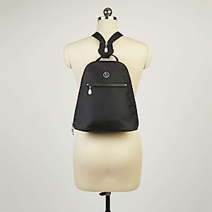 BG by Baggallini Memphis Convertible Backpack - Lightweight, Carry-on Travel Bag With Multiple Pockets and RFID Protection (Geo Floral Print)