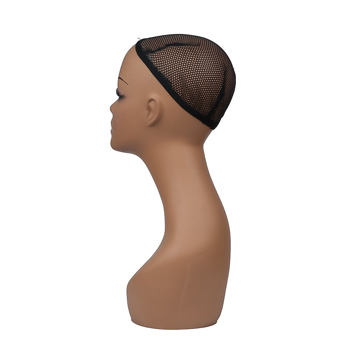 L7 Mannequin 4 Pcs Lifelike Female Plastic Mannequin Head Wig Stand Realistic Wig Display Head Props