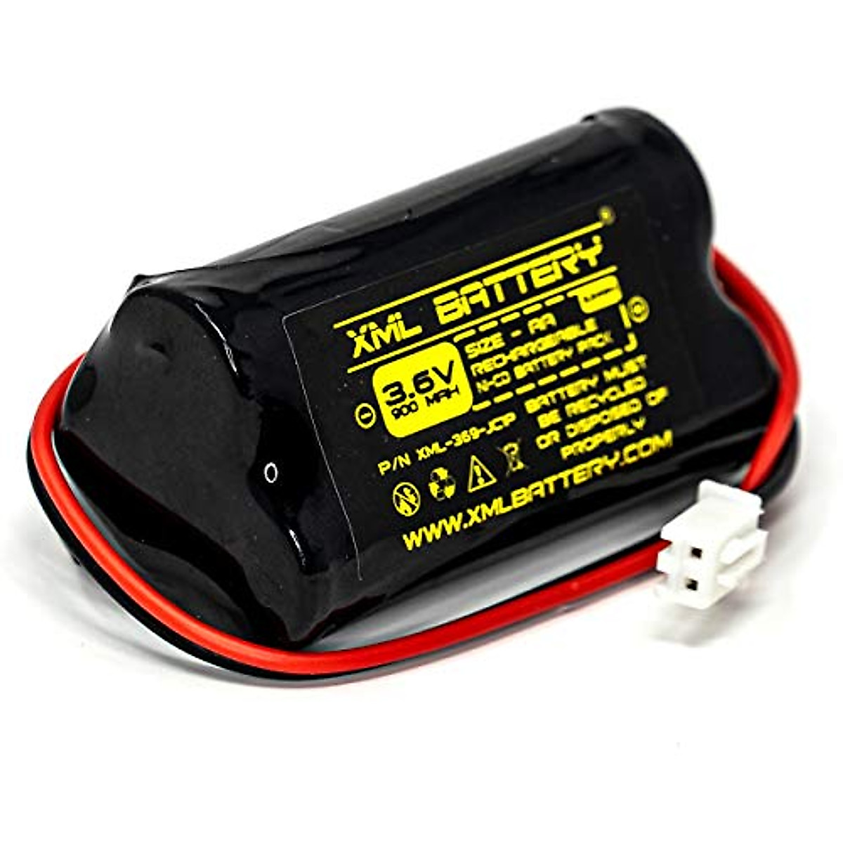 XML Battery (3 Pack) Unitech AA900MAH 3.6V Exitronix Lowes 253799 BBAT0063A TOPA 6200RP10010037 6200-RP 3.6v 900mAh Ni-CD Battery Pack Replacement for Exit Sign Emergency Light