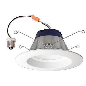 Sylvania 74292 Sylvania Ultra LED RT5/6 Gimbal (Recessed Downlight Kit), 10W, Replaces 65W Incandescent, Plastic Bulbs, 4000K Cool White, Dimmable Down to 10%, 50, 000 Hours