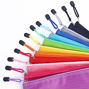 LABUK 29pcs Zipper Pencil Pouches, Small Zipper Pencil Bags, Waterproof Pencil Cases, for Office Travel Cosmetics 12 Colors