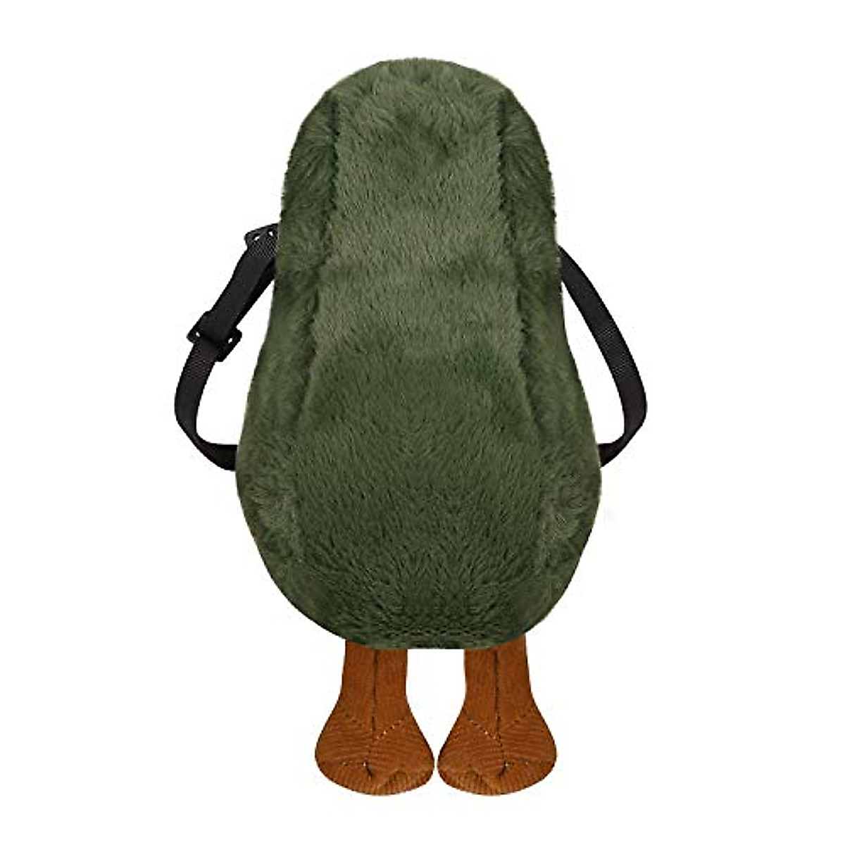 Funny Plush Bag Avocado Crossbody Purse Cute Cartoon Shoulder Bag for Kids Girls Women Smartphone Wallet Cotton Cross Body Bag Purse for Keys, Coins, Passport, Cell Phone, Candy and Small Items