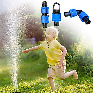 JTooloife 12 Pieces Drip Irrigation Elbow 1/2 Inch Universal Adapter Drip Tubing Fittings Connector Barbed Locking Fitting Fits Most 16-17mm Drip Tape and Tubing (12, Elbow)