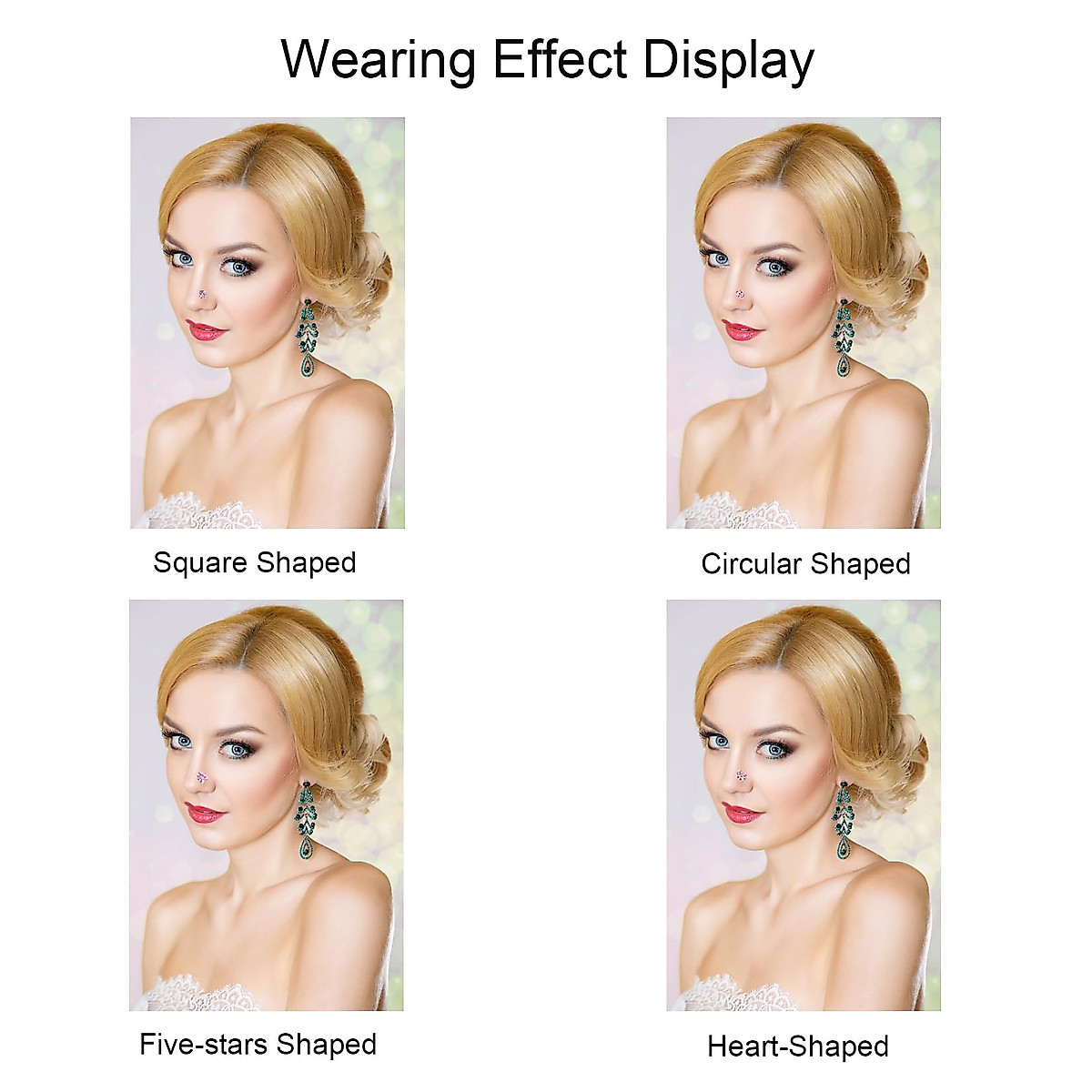 SOVSEFD 12 Pcs 20 Gauge Stainless Steel Nose Rings Studs L Crook Bone Shaped Crook Nose Fake Septum Rings Body Piercing Jewelry 3mm Diamond CZ Nose Stud L Bend for Women Men Girl Piercing (Silver)