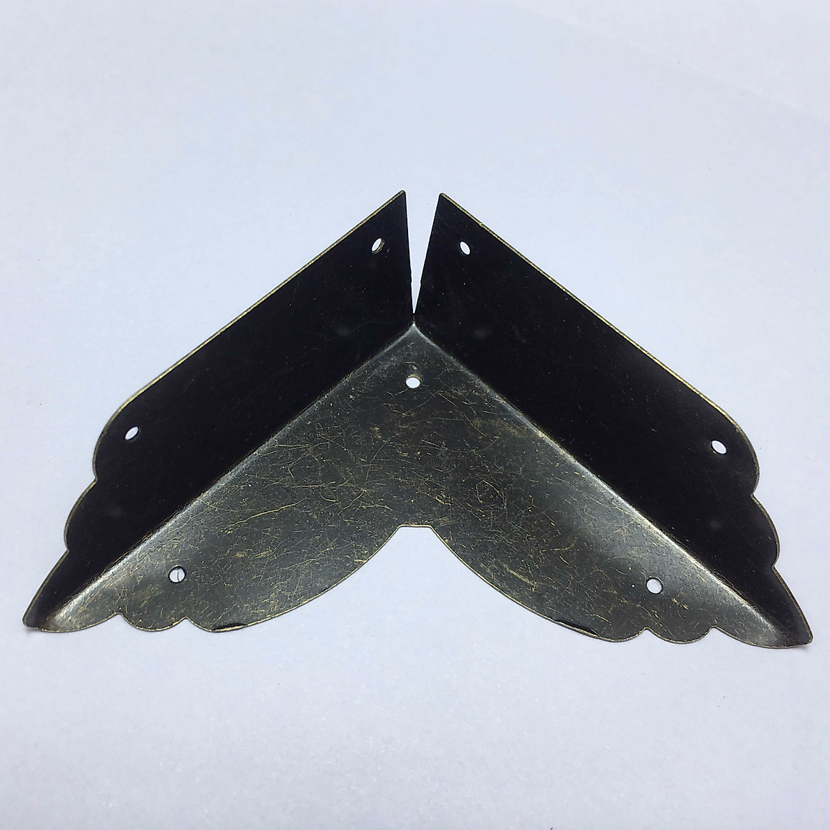 Corner Protectors Metal Bronze Box Corners Corner Decorative Side Length 2.8" Set of 10
