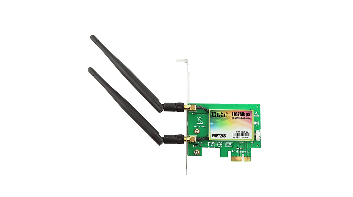 Ubit AC7265 WiFi Card - 1200Mbps Dual Band Adapter