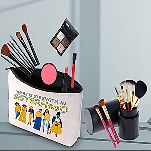 PWHAOO Sigma Gamma Rho Sorority Gift Sorority Cosmetic Bag There Is Strength In Sisterhood Cosmetic Bag (STRENGTH IN SISTERHOOD Sigma B)