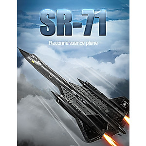 SEMKY Military Series SR-71 Reconnaissance Aircraft Jet Blackbird Air Force Building Block Set (183 Pieces) -Building and Military Toys Gifts for Kid and Adult