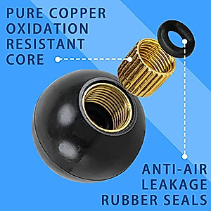 QILISEN Car Tire Valve Caps 4 Pack, Valve Stem Covers with Pool 8 Ball Design, Universal Tire Caps Suitable for Cars, Trucks, SUVs