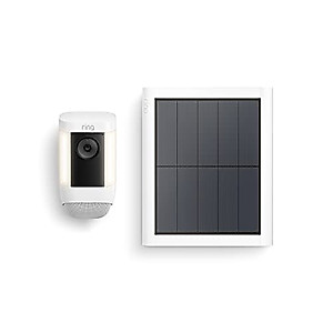 Introducing Ring Spotlight Cam Pro, Solar | 3D Motion Detection, Two-Way Talk with Audio+, and Dual-Band Wifi (2022 release) - White