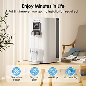 Waterdrop K19-S Countertop Reverse Osmosis Water Filter System, 3:1 Pure to Drain, Reduce PFAS, No Installation Required, BPA Free