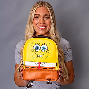 INTIMO Nickelodeon SpongeBob SquarePants Character Face Dual Compartment Lunch Box Bag