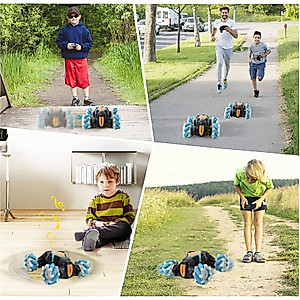 Remote Control Car,Gesture Sensing Car Hand Remote Controlled Car Stunt Crawler Double Sided Rotating 360 Rotating 2.4 GHz Remote Control Car Toy for Girls Boys