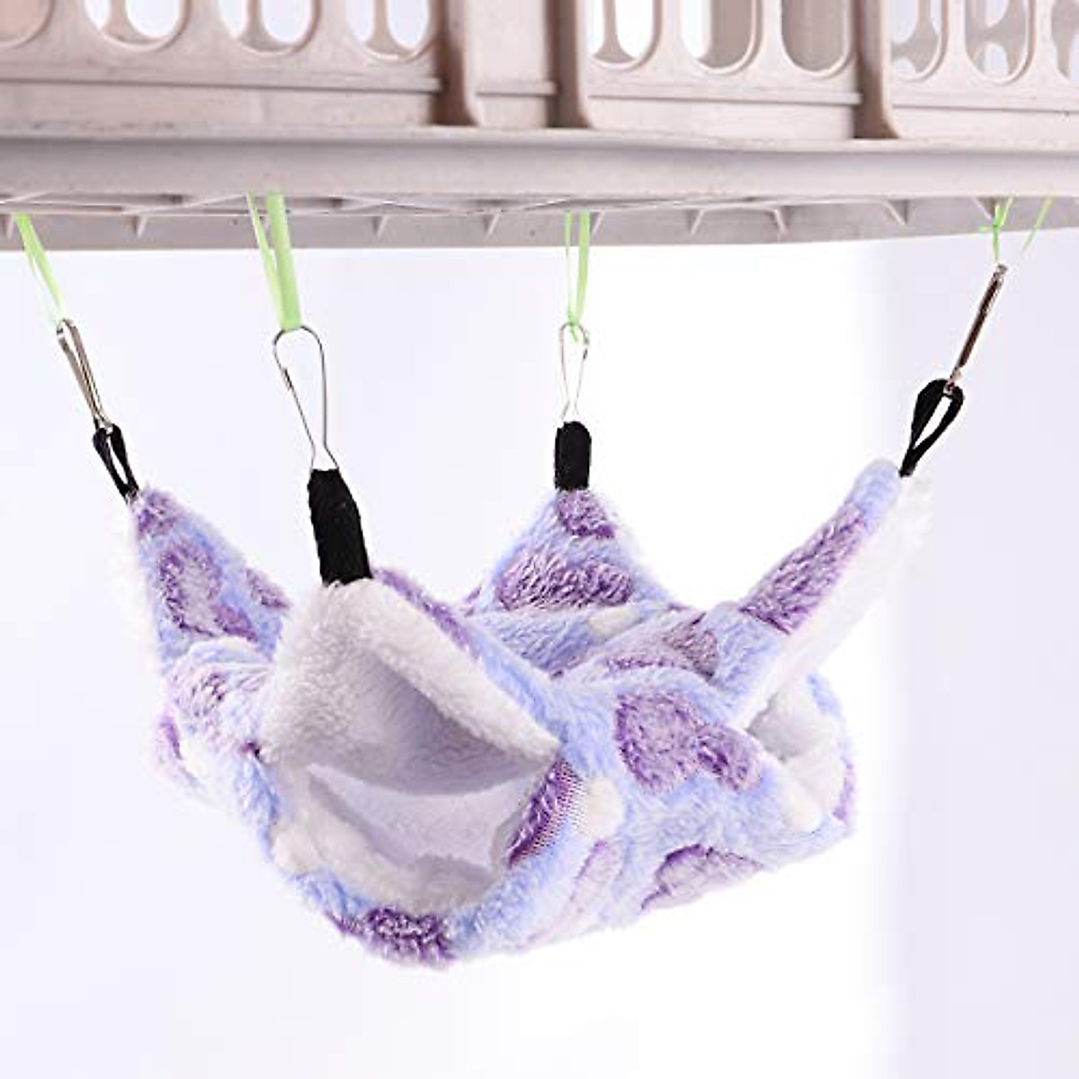 balacoo Pet Small Animal Hanging Hammock Bunk Bed for Ferret Hamster Parrot Rat Guinea Pig Mice Chinchilla Flying Squirrel Sleep Nap Sack Cage Swinging Bed Hideout