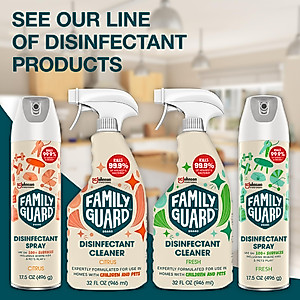 Family Guard Brand Disinfectant Spray Trigger & Multi Surface Cleaner, Antibacterial Spray, Expertly Formulated for Use In Homes with Children & Pets, Citrus Scent, 32 oz (Pack of 1)