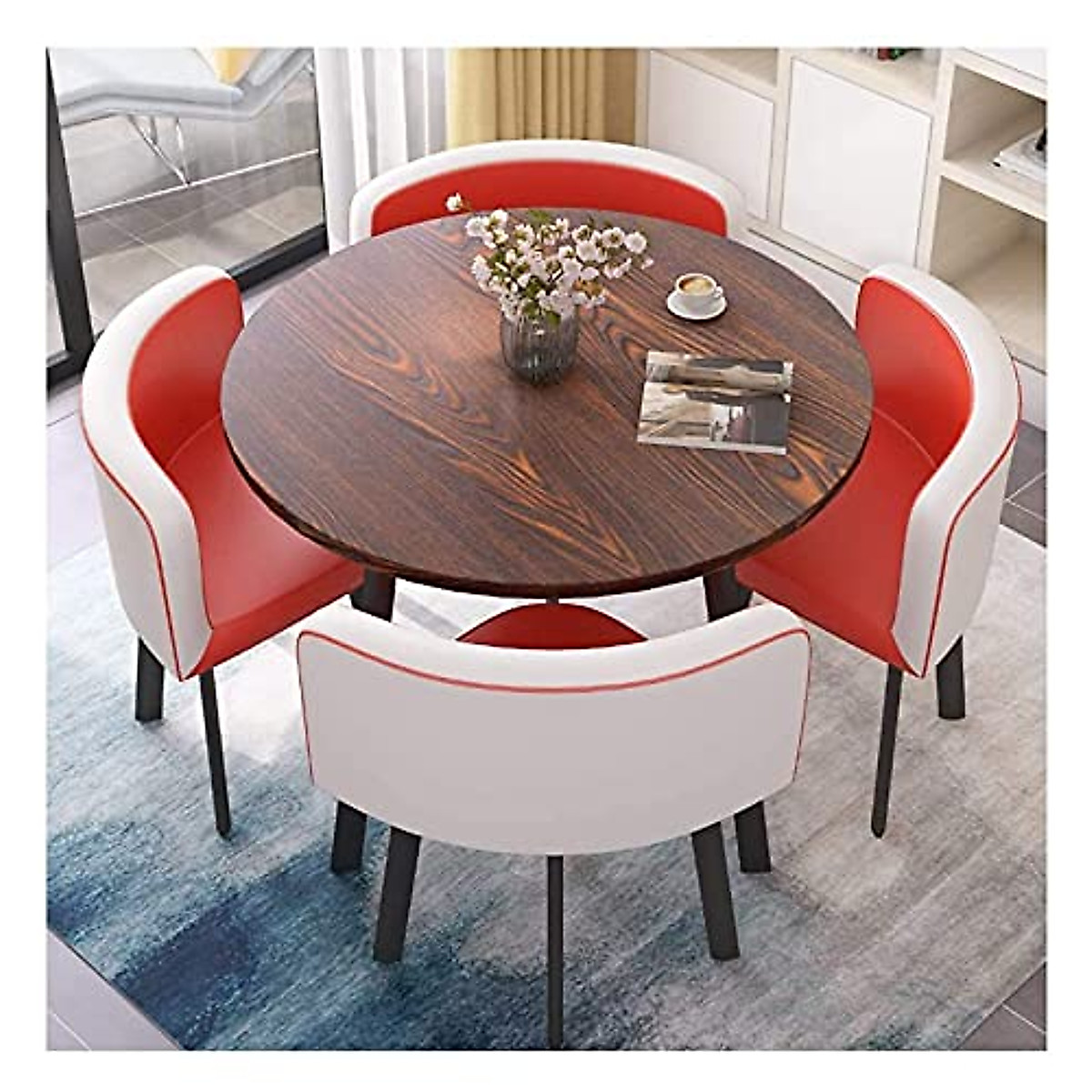 Office Business Hotel Lobby Dining Table Set, Office Table and Chair Set Hotel Reception Lounge Coffee Table and Chair Set Hotel Reception Business Meetings Meeting Room Casual and Simple 1 Table and