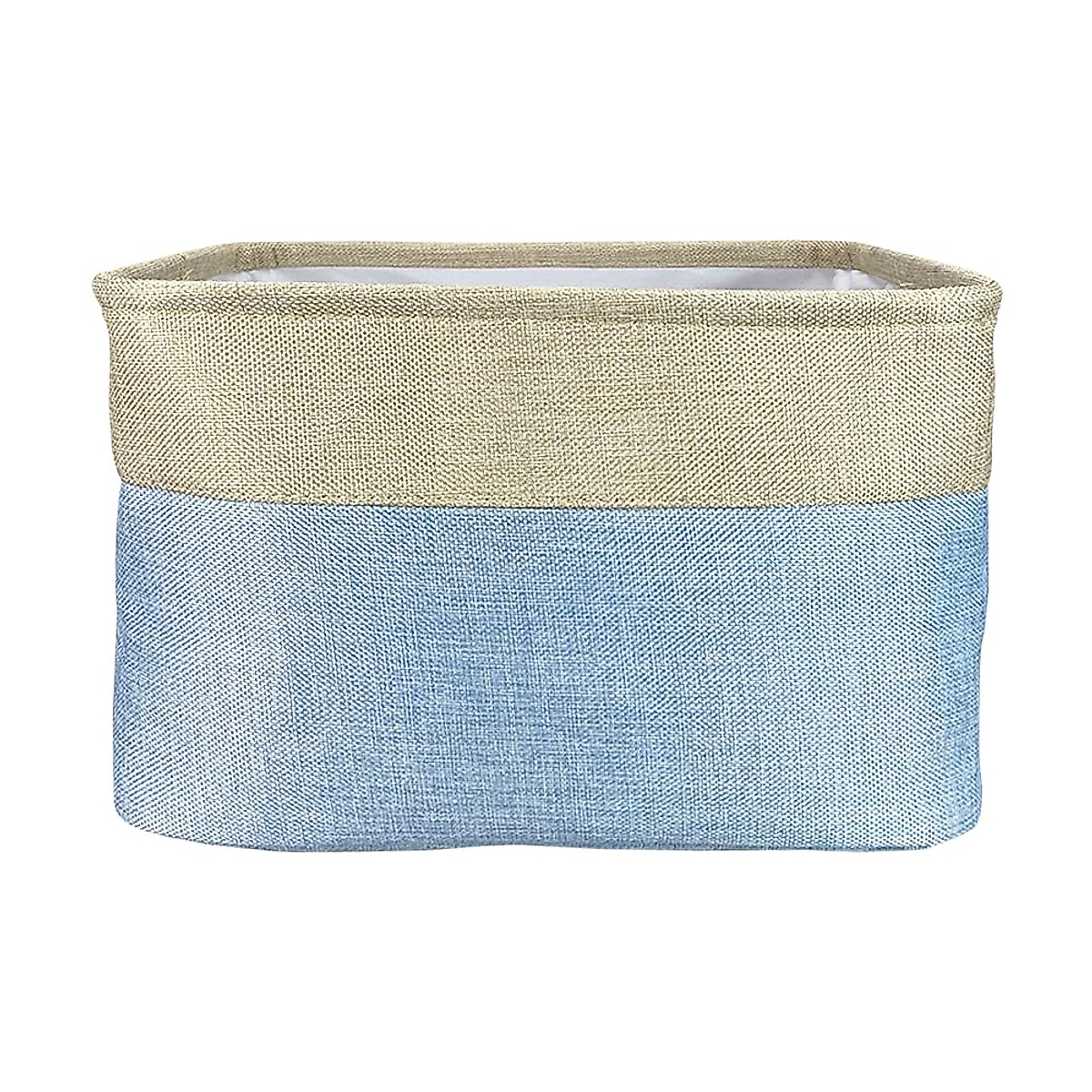 MALIHONG Personalized Foldable Storage Basket with Cute Dog English Bulldog Collapsible Sturdy Fabric Pet Toys Storage Bin Cube with Handles for Organizing Shelf Home Closet, Blue amd White